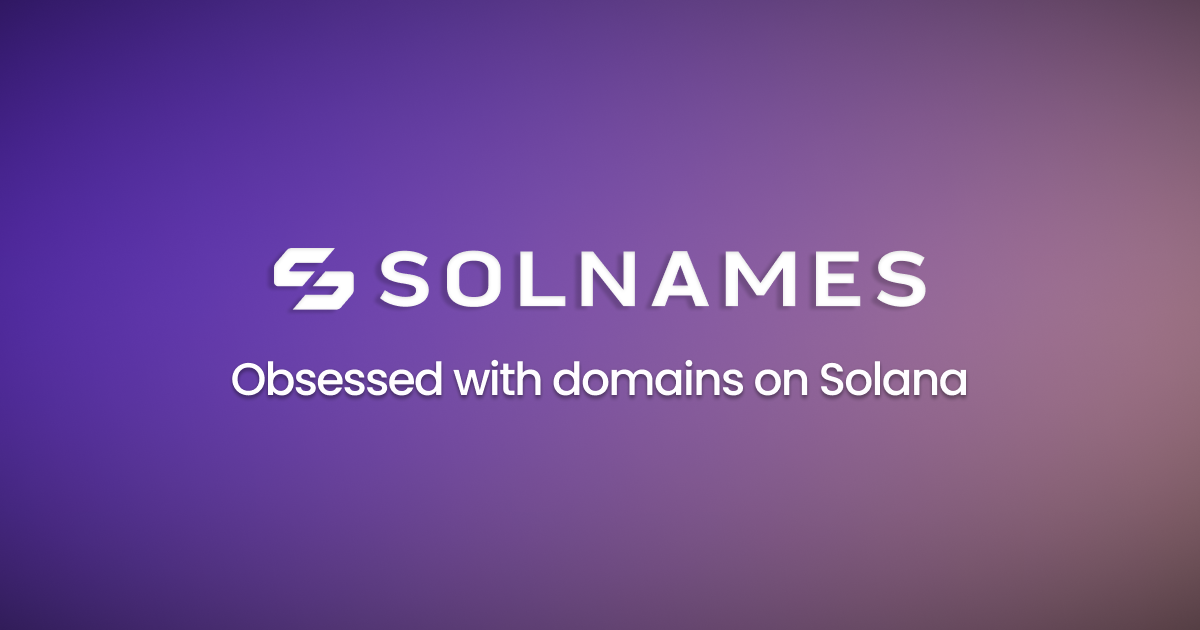SNS Domains on Solana | Solnames